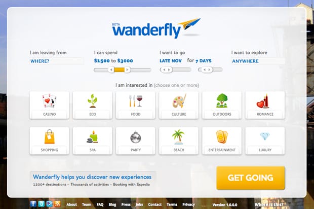Wanderfly Inspires Travel Getaways